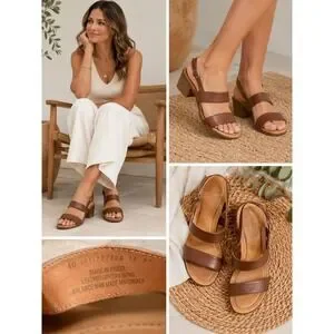 Dansko | Shoes | Dansko Brown Leather Wedge Sandals Strappy Slingback ...